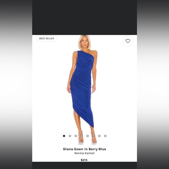 Norma Kamali | Dresses | Dina Gown In Berry Blue Norma Kamalli Revolve ...